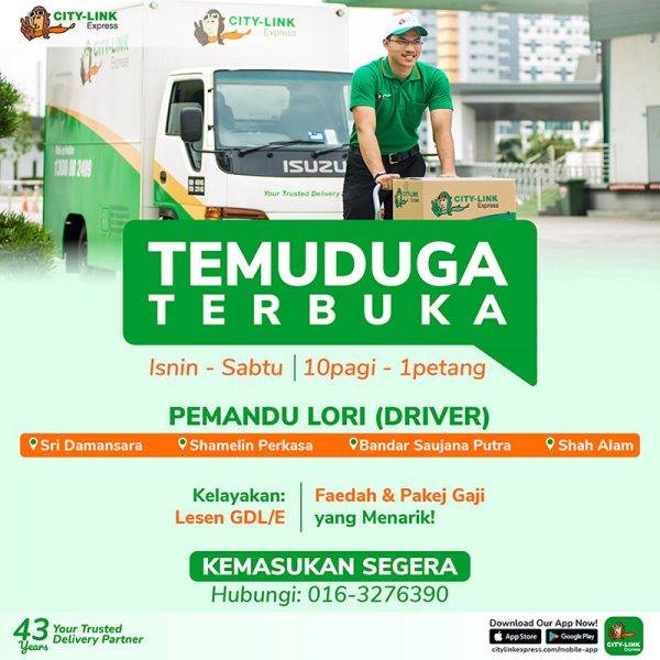 Join Us and Start Your Career with City-Link Express Malaysia